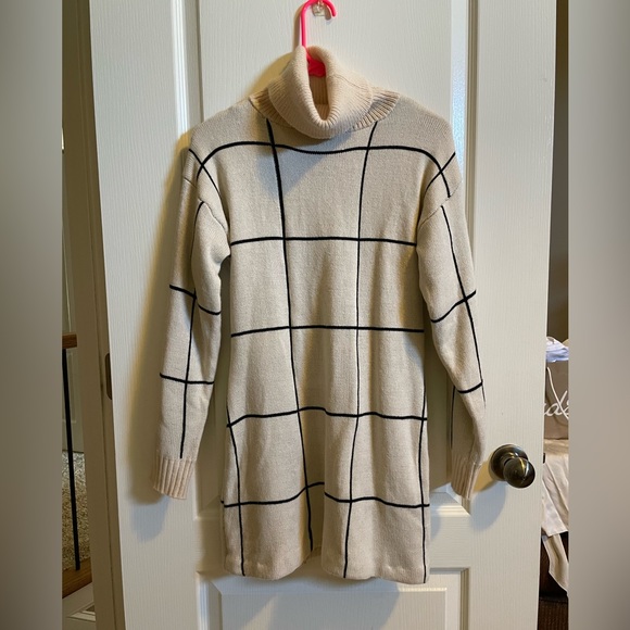 SHEIN | Dresses | Shein Cream Turtleneck Sweater Dress | Poshmark